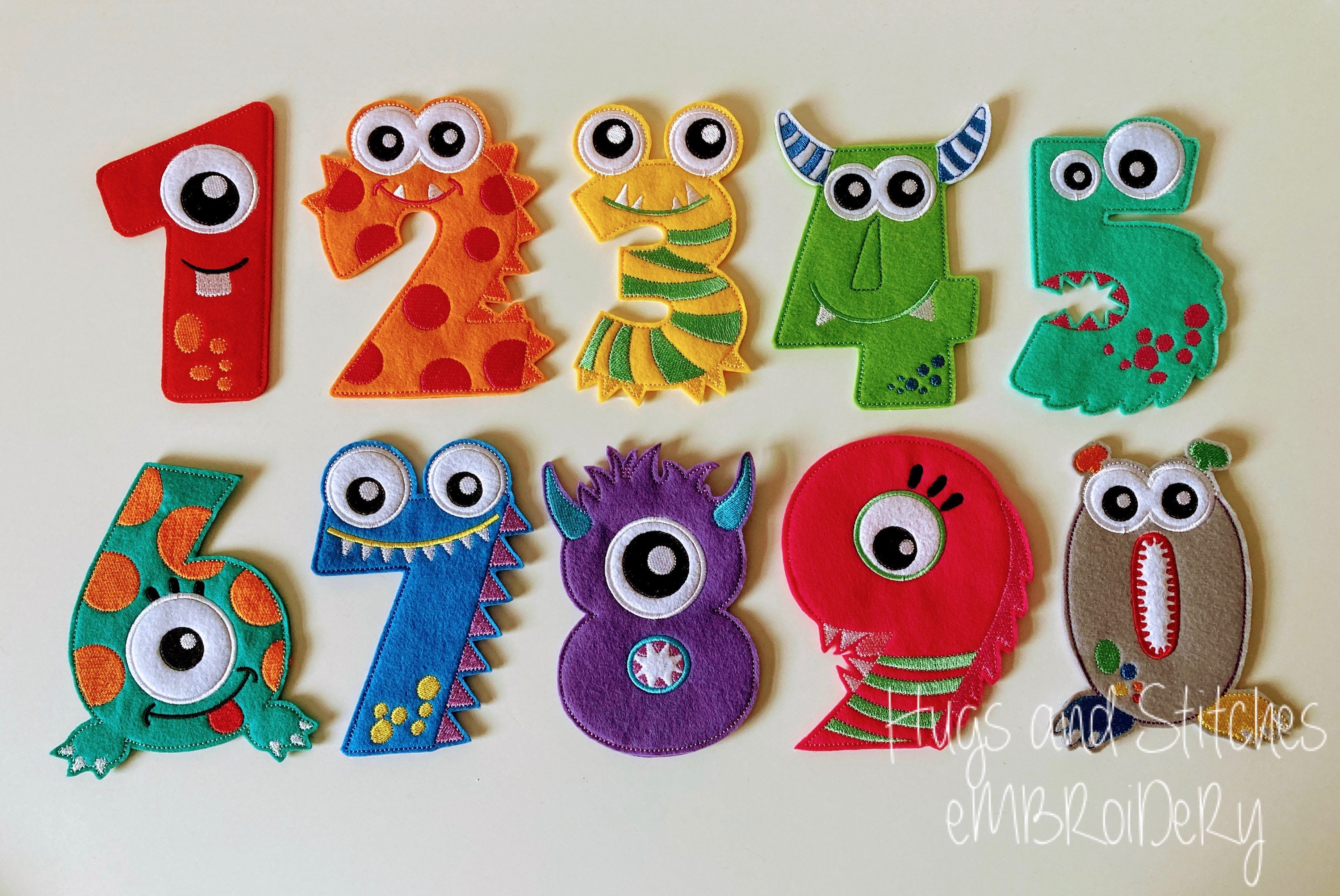Monster Number Finger Puppets Counting Aid Number Finger - Etsy UK