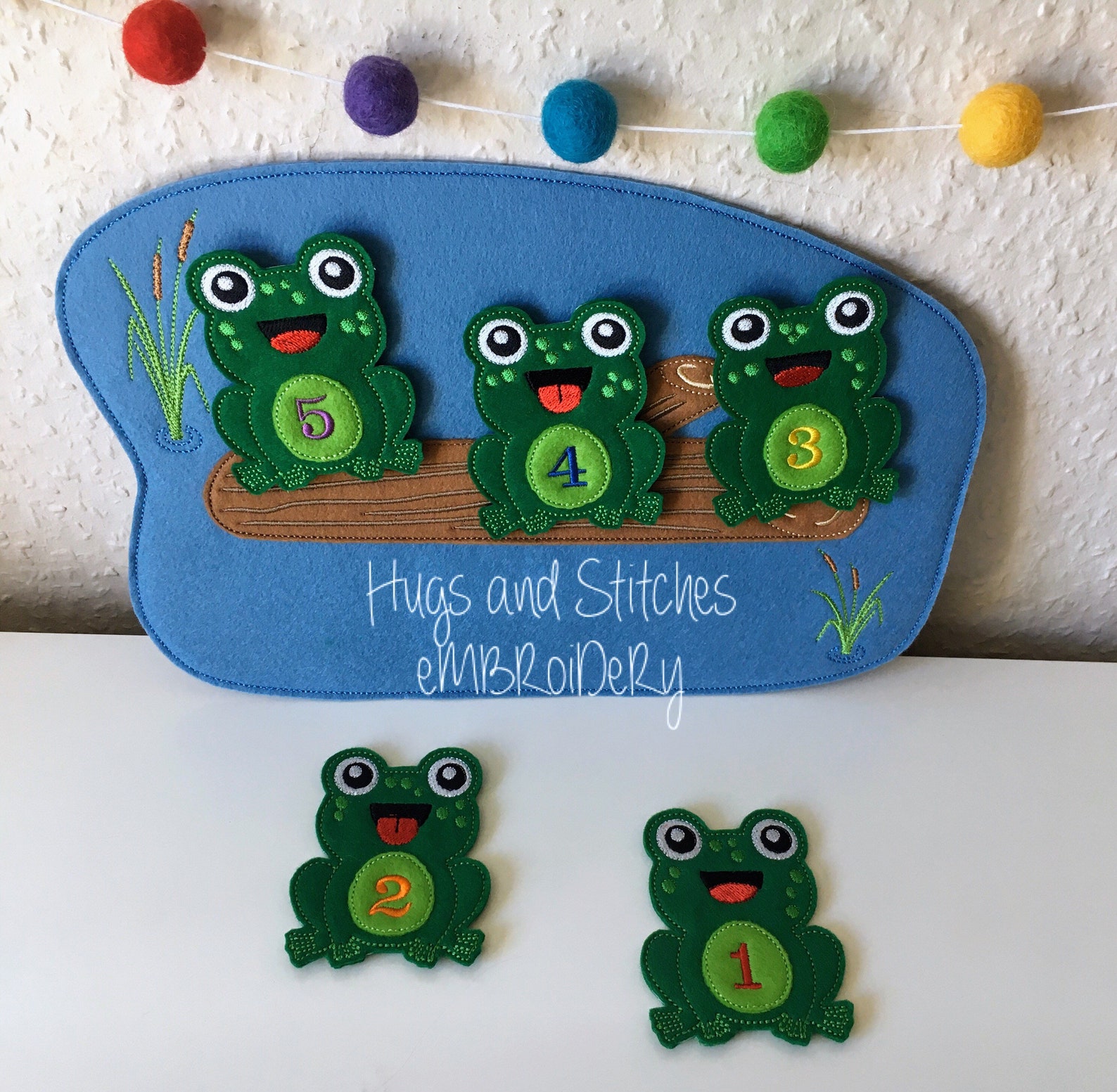 5 Little Speckled Frogs Nursery Rhyme Finger puppet set 6 | Etsy
