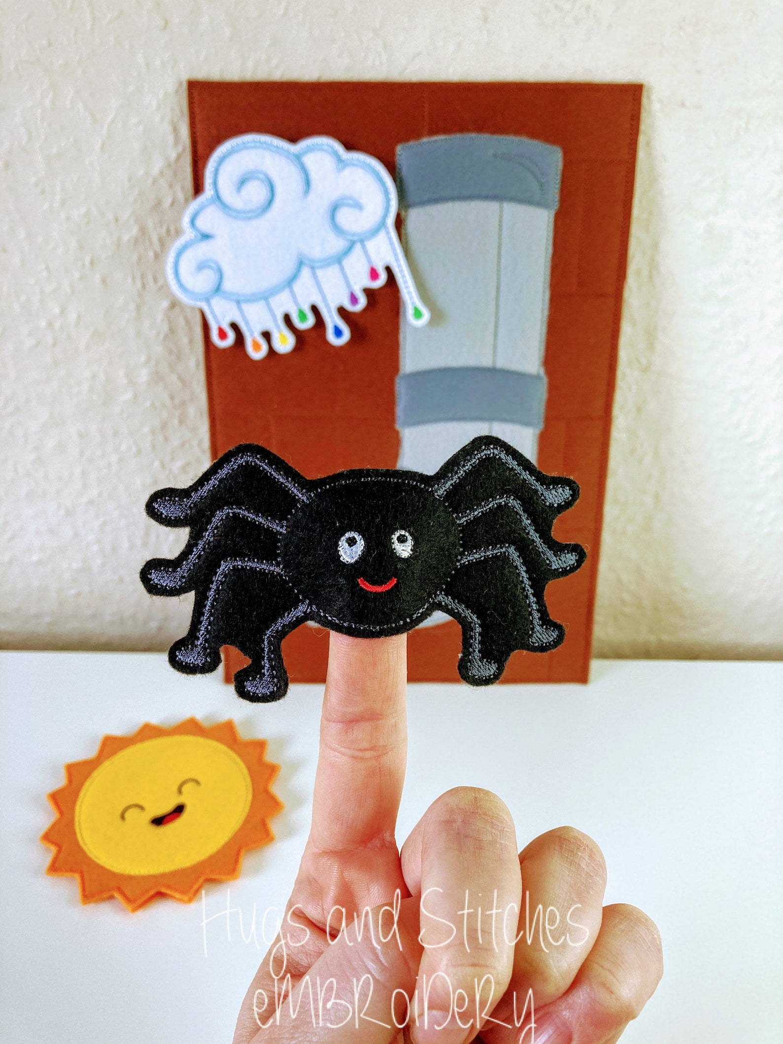 Incy Wincy Spider Finger Puppet Set Nursery Rhyme Finger - Etsy