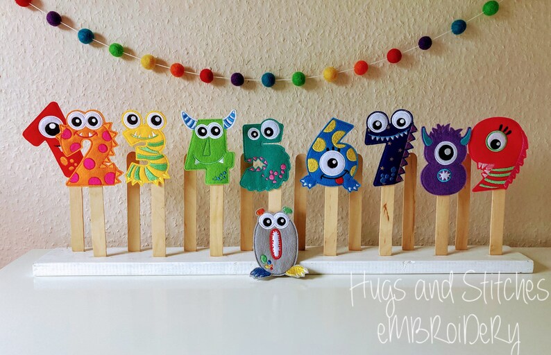 Monster Number Finger Puppets Counting Aid Number Finger - Etsy