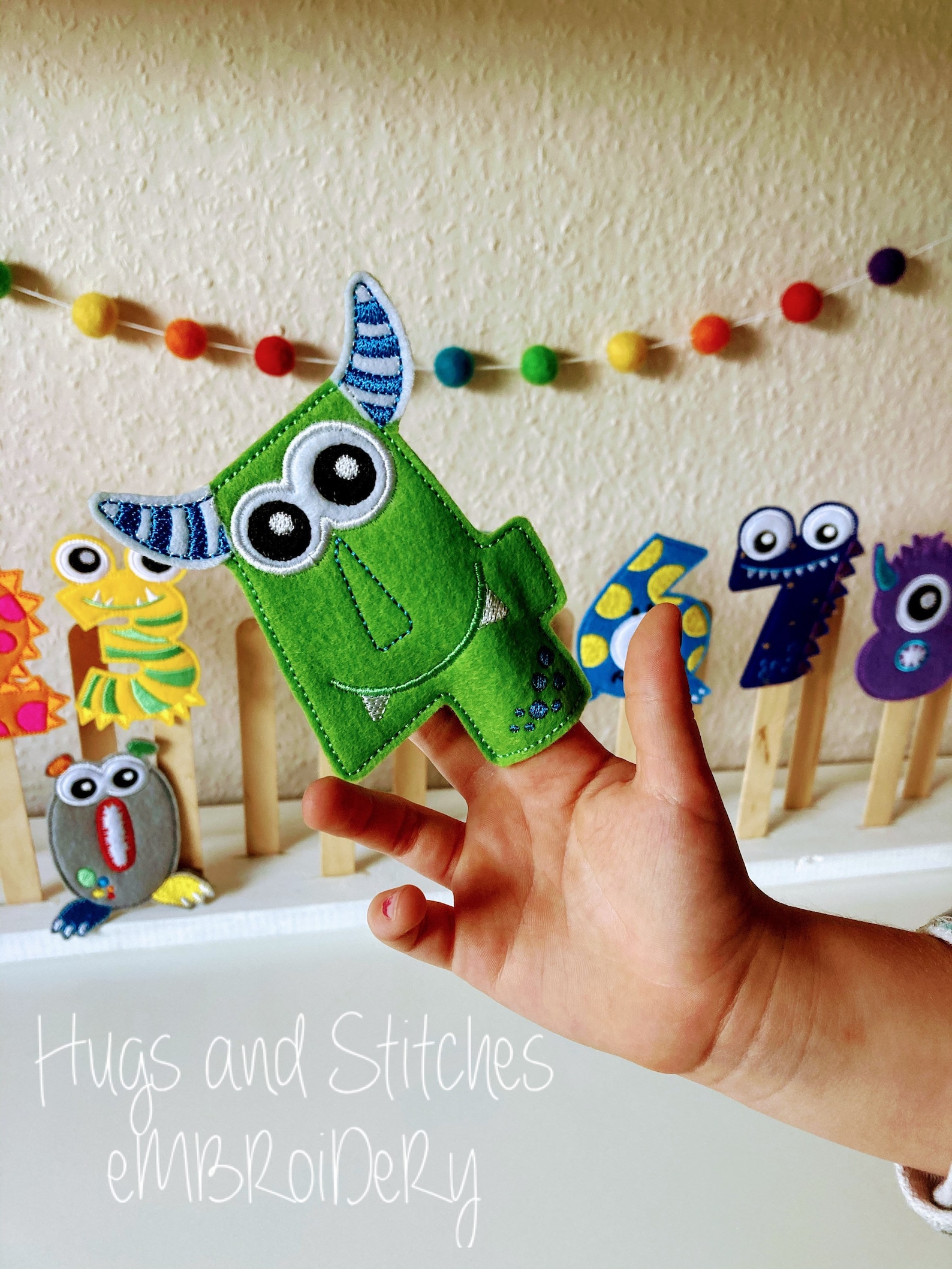 Monster Number Finger Puppets Counting Aid Number Finger - Etsy UK