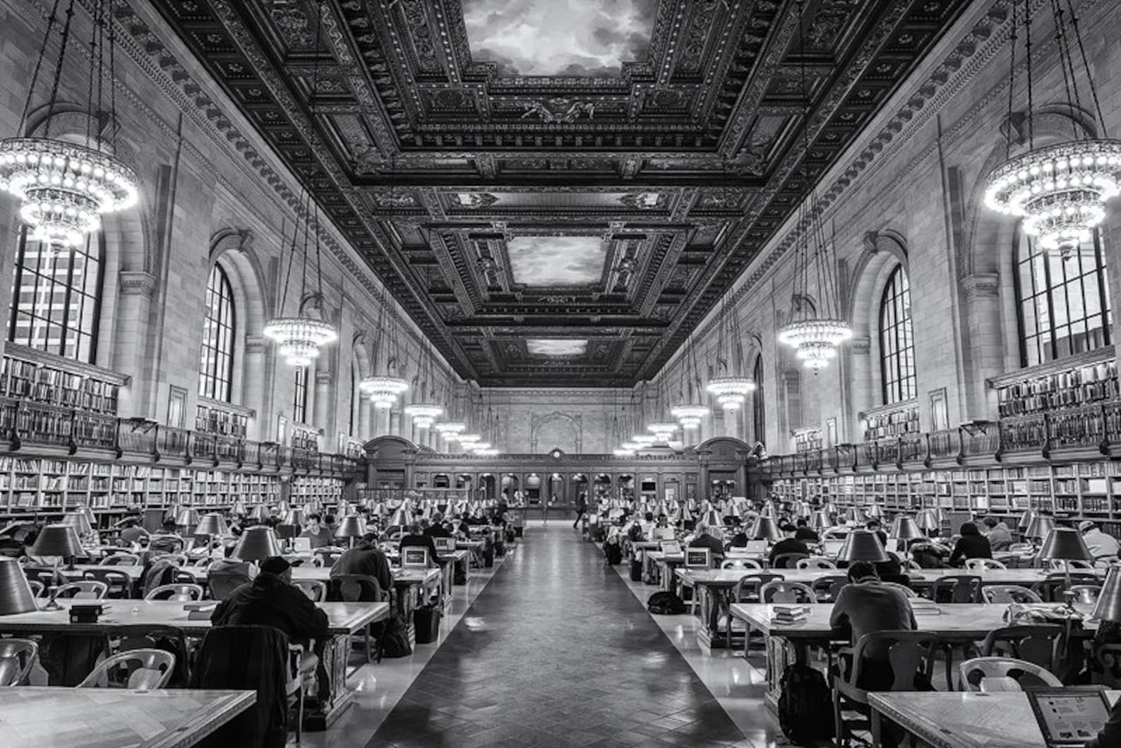 New York Public Library Wall Art PRINT - New York City Gift - Rose Main ...
