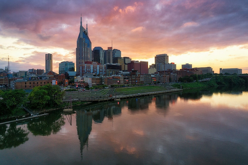Nashville Sunset, Nashville, Tennessee, Music City, Cumberland River ...