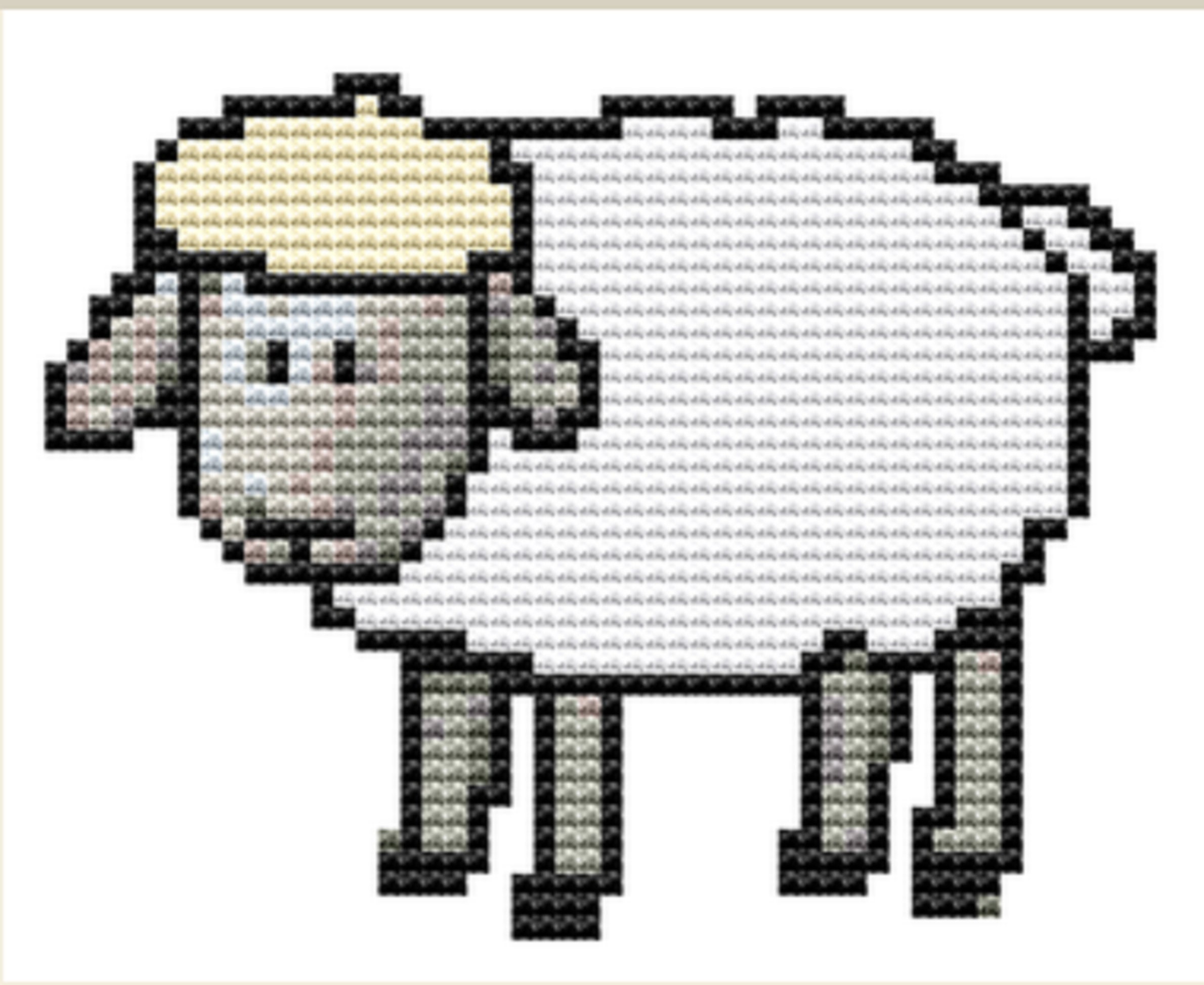 CROSS STITCH KIT Mini Sheep 9cm X 7 Cm - Etsy