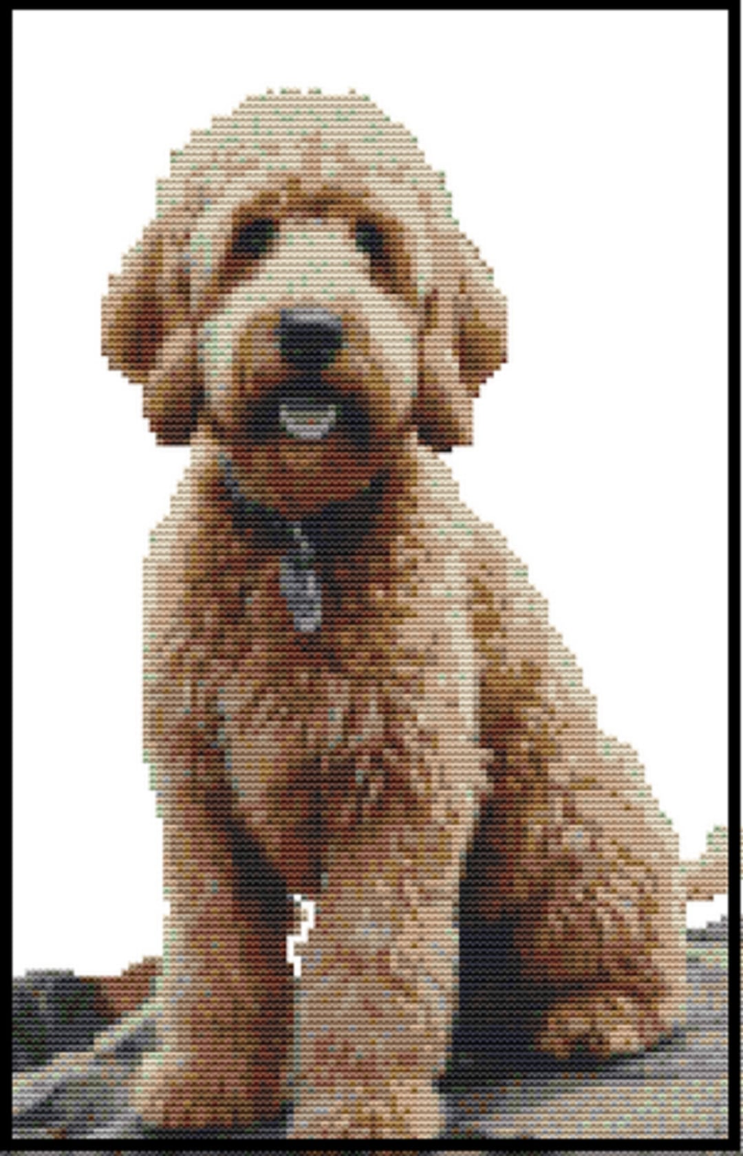 CROSS STITCH KIT- Labradoodle/goldendoodle 20cm X 28cm 14 Count - Etsy