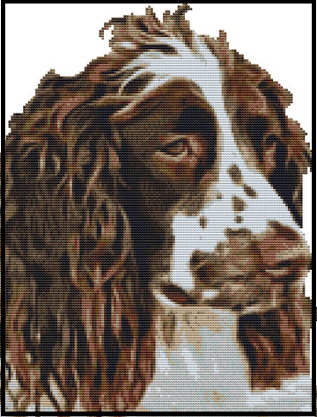 CROSS STITCH KIT Springer Spaniel 19cm X21cm Full Kit or Chart Only - Etsy