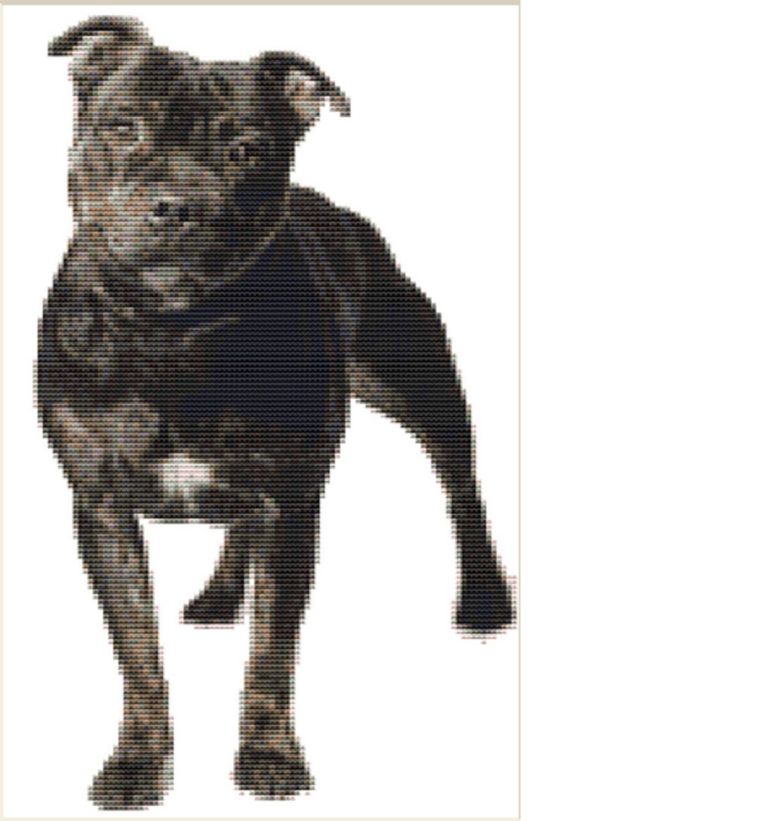 Cross Stitch PDF Staffy Digital File Only - Etsy