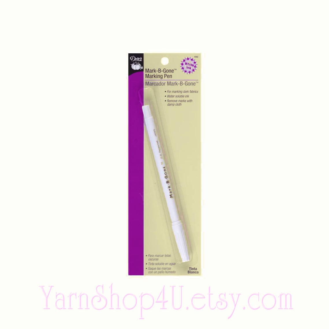 White Dritz Mark-B-Gone Fabric Marking Pen. 1 White fabric | Etsy