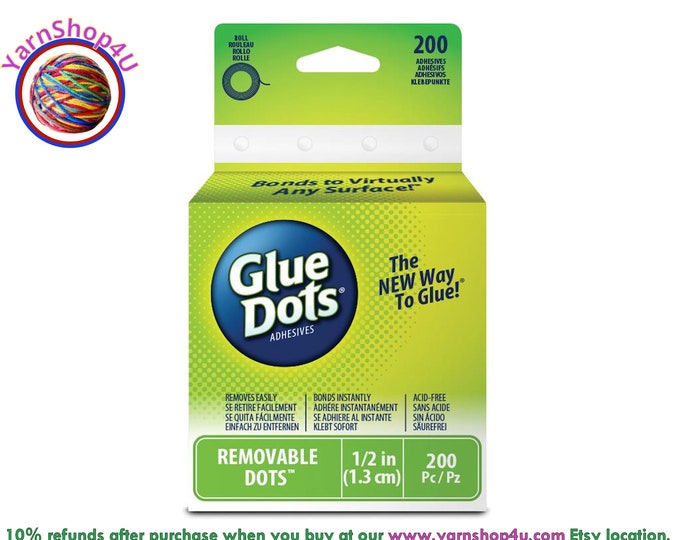 Glue Dots 1/2 Clear Dots on a Roll. Removable Without - Etsy