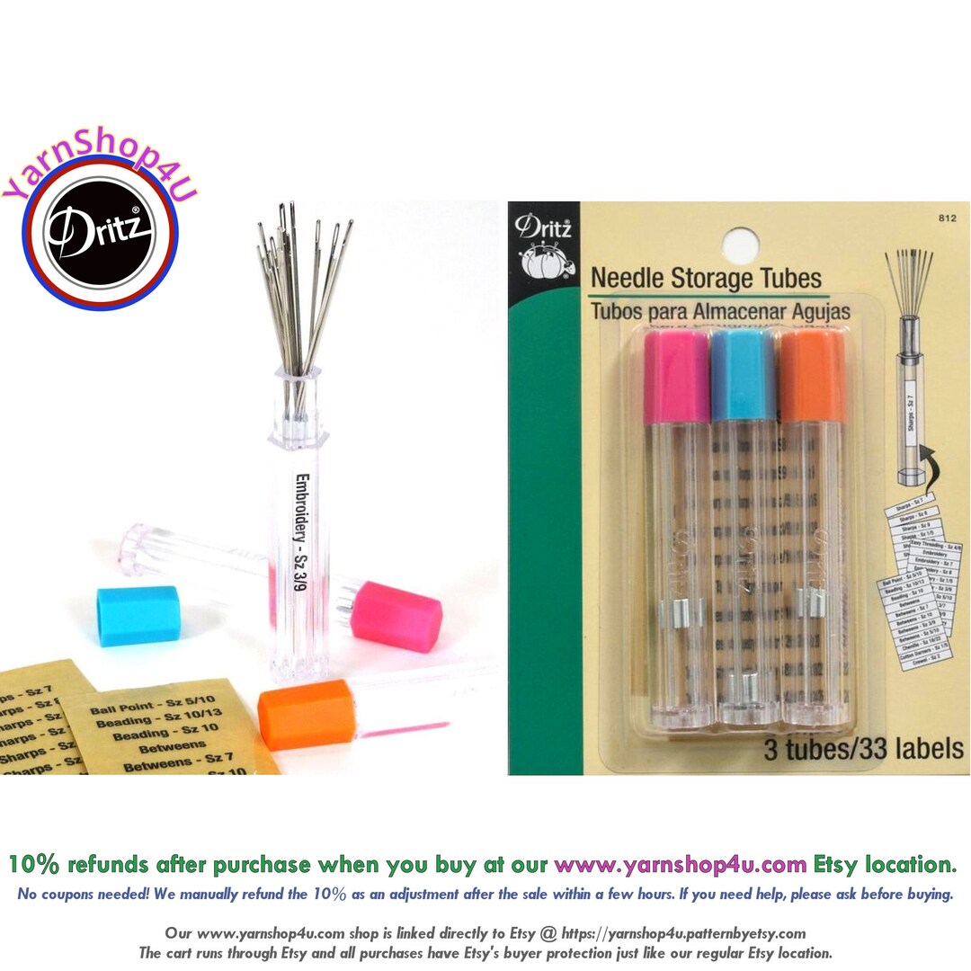 Needle Storage Tubes 3 Clear Hexagon Shaped Tubes per Pack. - Etsy