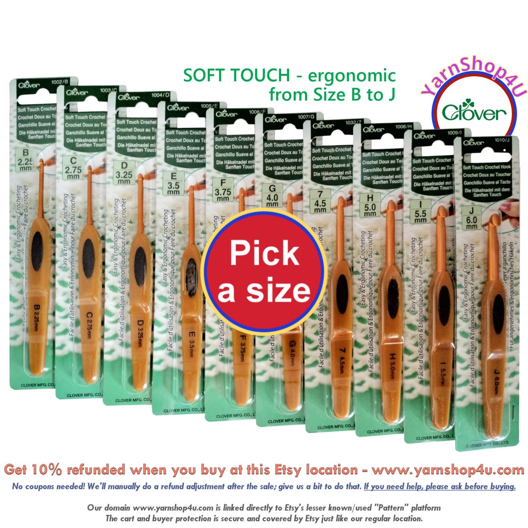 SOFT TOUCH Clover Crochet Hooks. Ergonomic Soft Grip With - Etsy