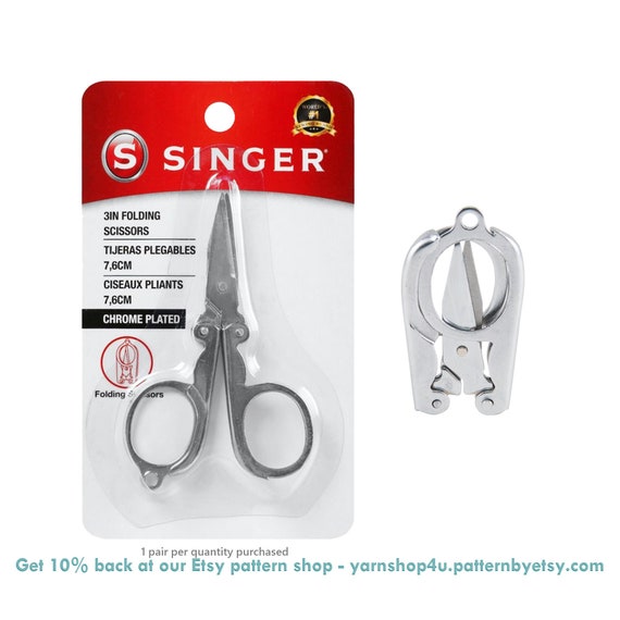 SINGER FOLDING SCISSORS. Chrome-plated Steel Scissors. Compact - Etsy