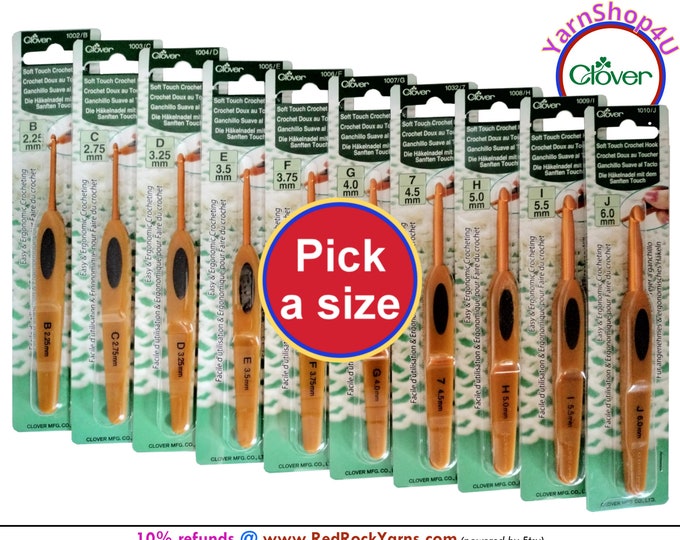 Clover Amour Crochet Hook Set 3672 10pc - Etsy