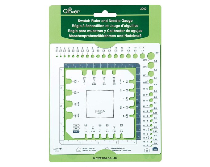 Clover Swatch Ruler and Needle Gauge. 2 Piece Set for Counting - Etsy