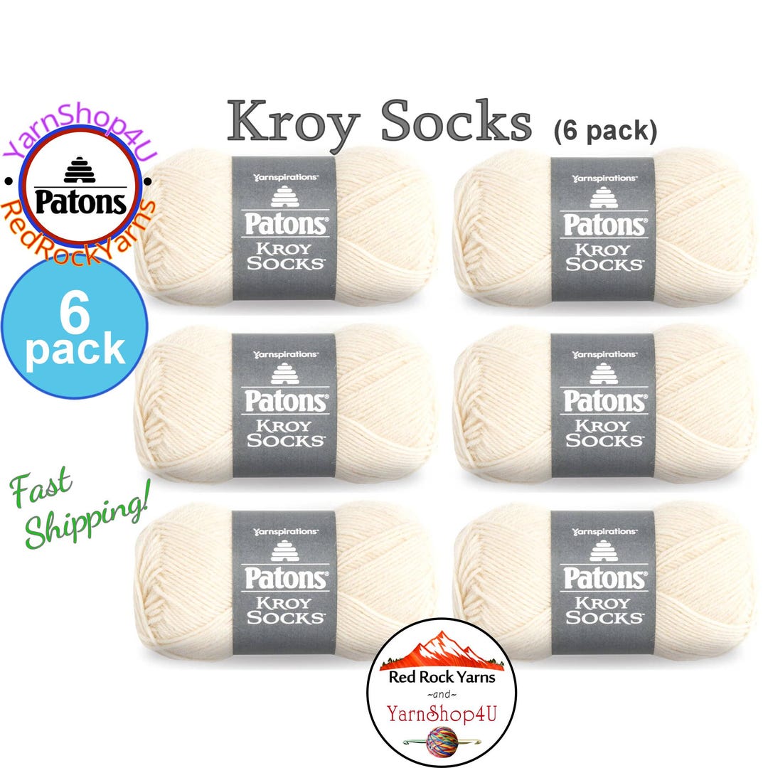 MUSLIN 6 Pack! Patons Kroy Socks Yarn is 1.75oz | 166yds Super Fine ...