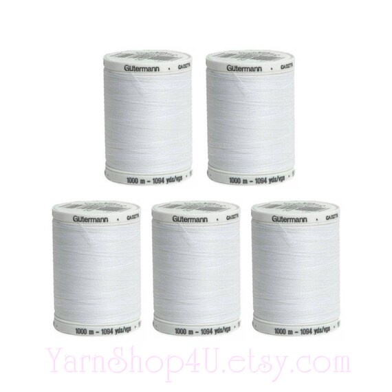 5 Spools Nu White Gutermann Thread Sew-all Thread is 100% | Etsy