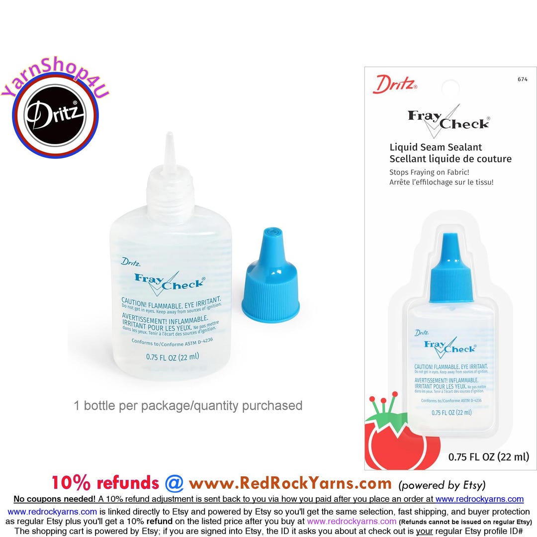 Fray Check Liquid Seam Sealant - Prevents Unfinished Fabric Edges From ...