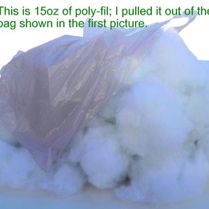 15oz Bag, Polyester Fiber Fill Stuffing, Fairfield Poly-fil Premium ...