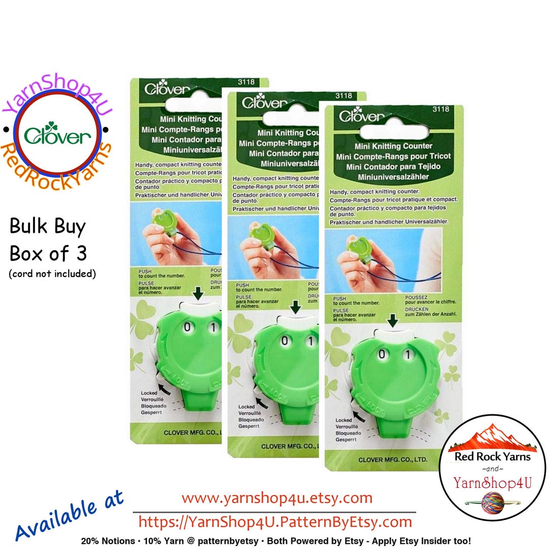 BOX of 3 Row Counters, Clover Counter, Clover Mini Kacha Knitting ...