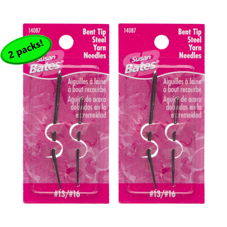 Susan Bates Steel Yarn Needles Sizes 13 and 16. 2 Pack Metal - Etsy