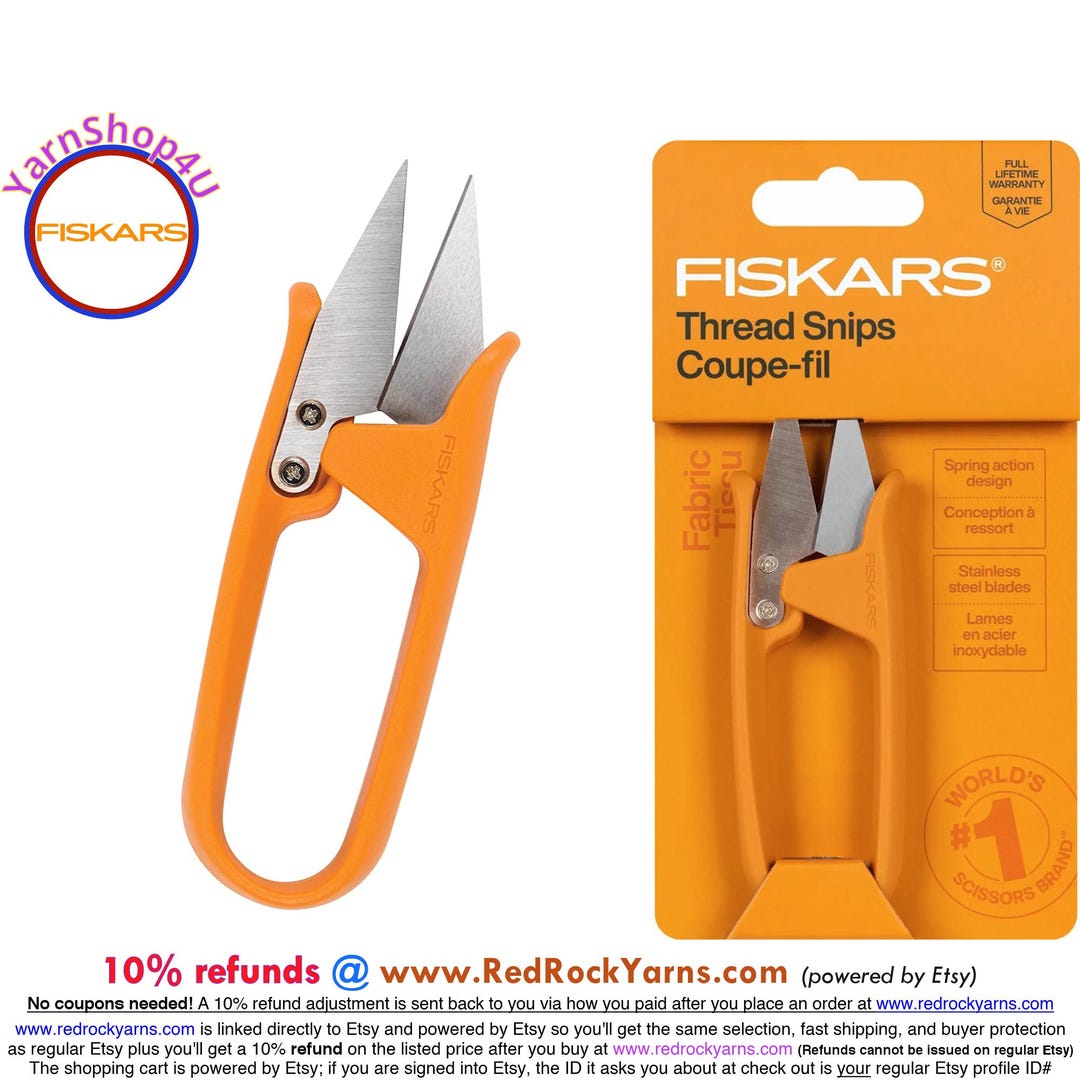 FISKARS Premium Thread Snips - Large Snips With Spring Action Sharp ...