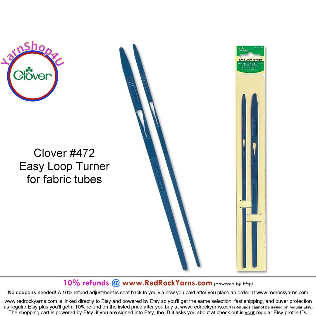 Clover Easy Loop Turner (2/pkg) - Turn Fabric Tubes Right Side Out and ...