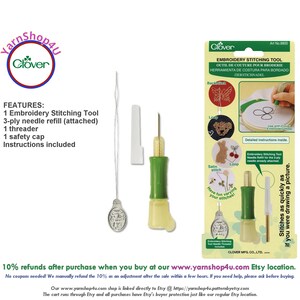Clover Embroidery Stitching Tool for Punch Needle Art. for - Etsy