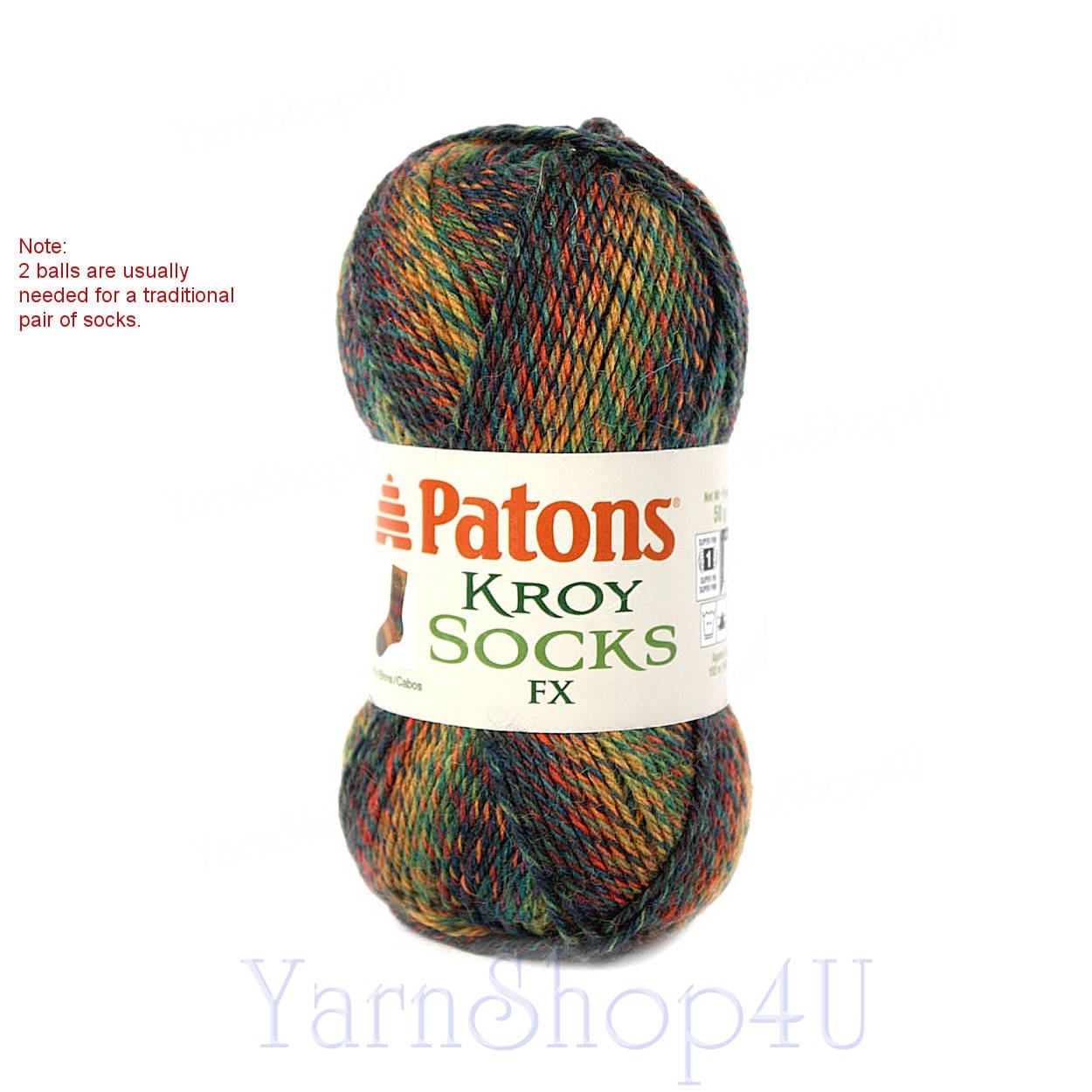 CLOVER COLORS. Patons Kroy Socks FX Yarn. A wide subtle Self | Etsy