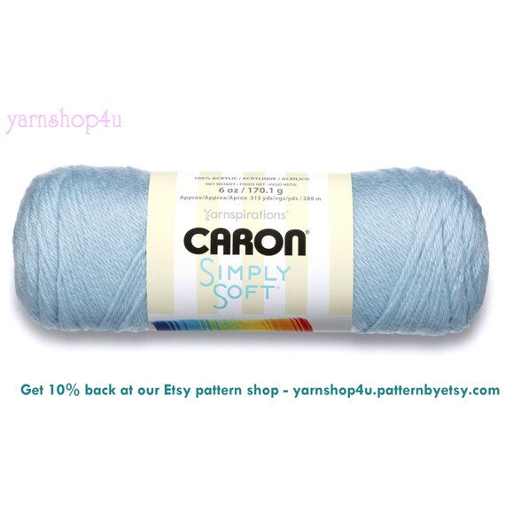 SOFT BLUE Caron Simply Soft 6oz / 315yds 170g / 288m No | Etsy