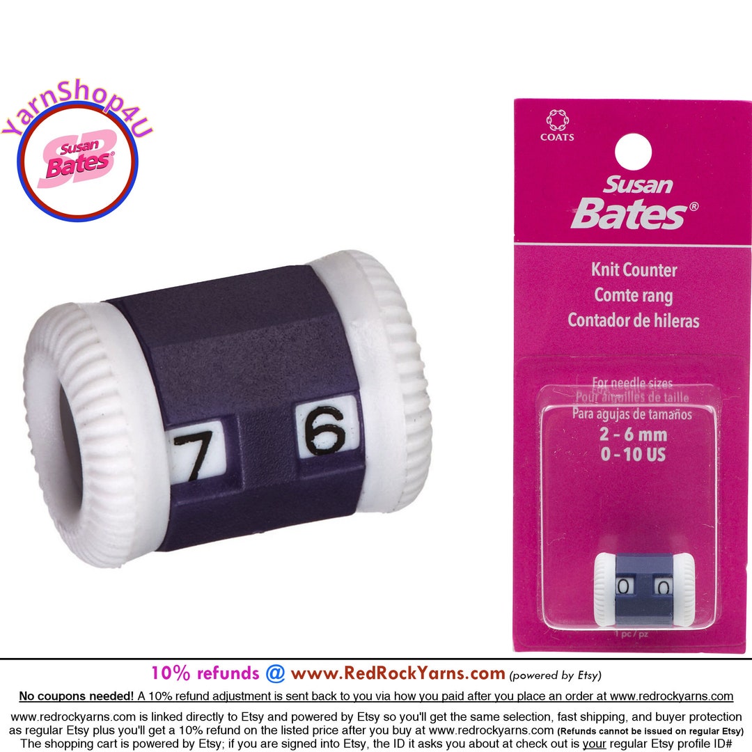 Row Counter. Susan Bates Manual Dial Counter Fits on Crochet Hooks or ...