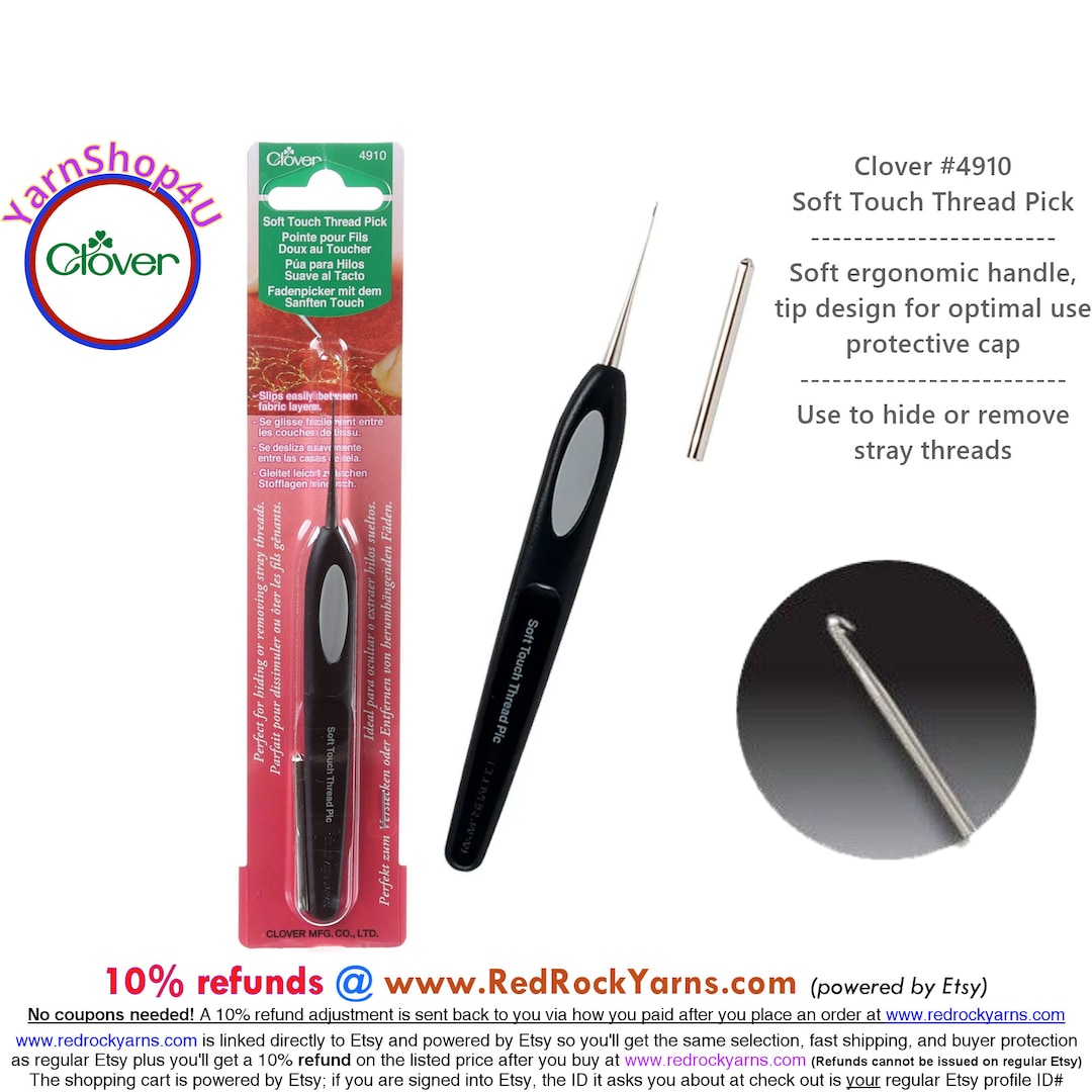 Clover Soft Touch Thread Pick 4910. Hide or Remove Stray Threads Great ...