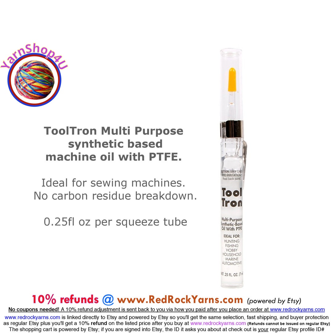Tooltron Synthetic Sewing Machine Oil. Multi Purpose in a Convenient ...