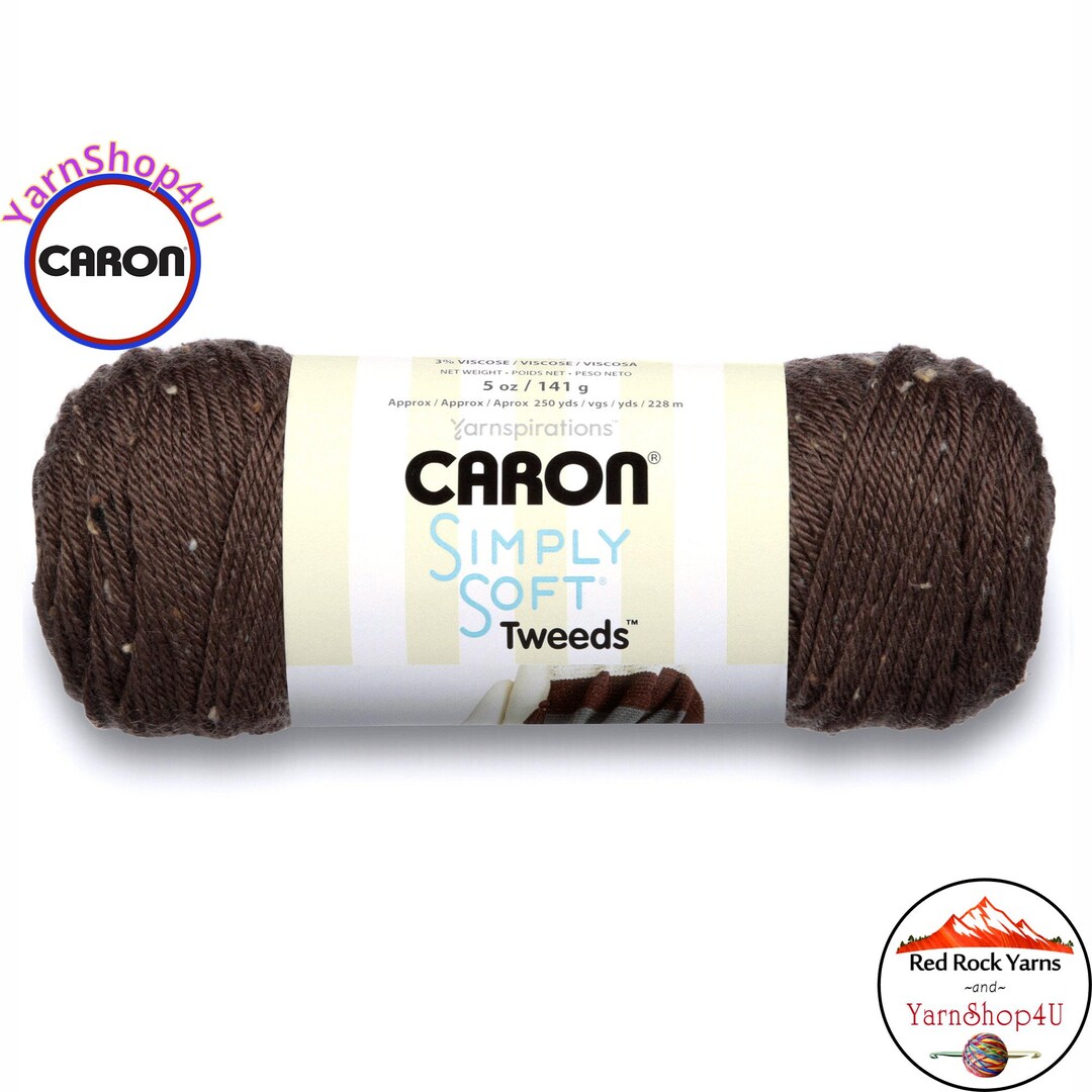 TAUPE (TWEED) - Caron Simply Soft Tweeds 5oz / 240yds (141g / 219m) 97% ...