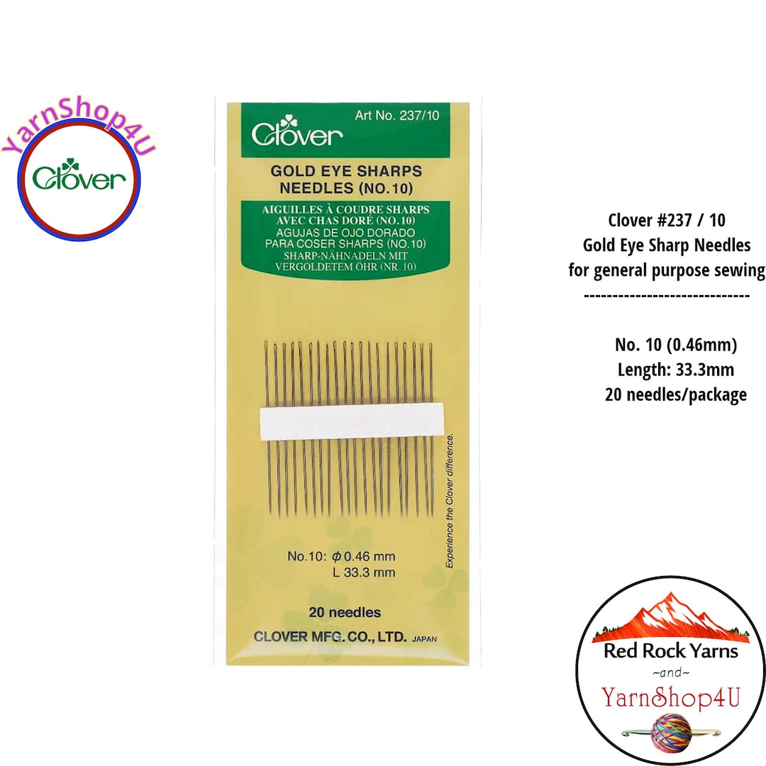 Gold Eye Sharps #237/10. Includes 20 Needles. 33.3mm Long (1.3") X ...