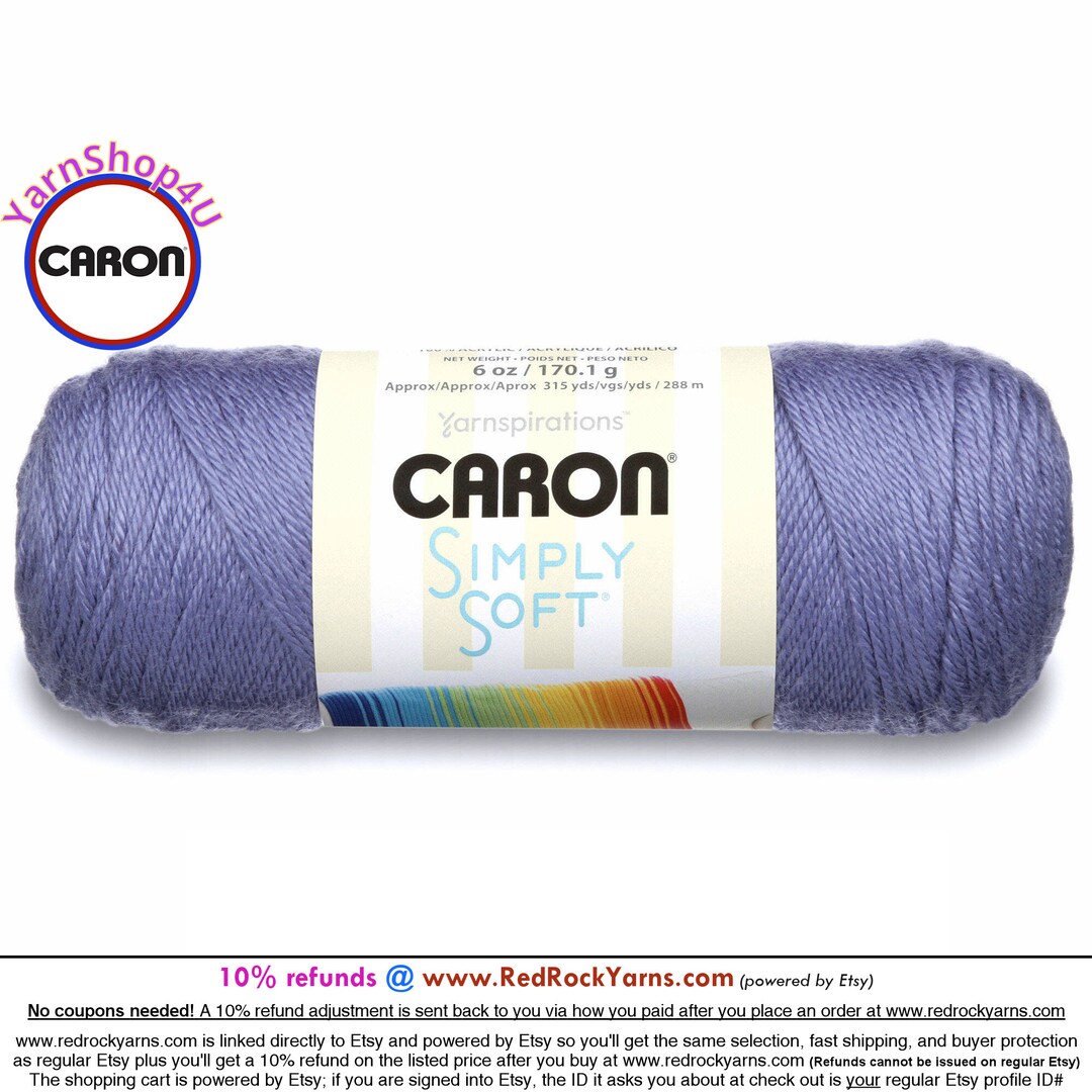 LAVENDER BLUE - Caron Simply Soft 6oz / 315yds (170g / 288m) 100% ...