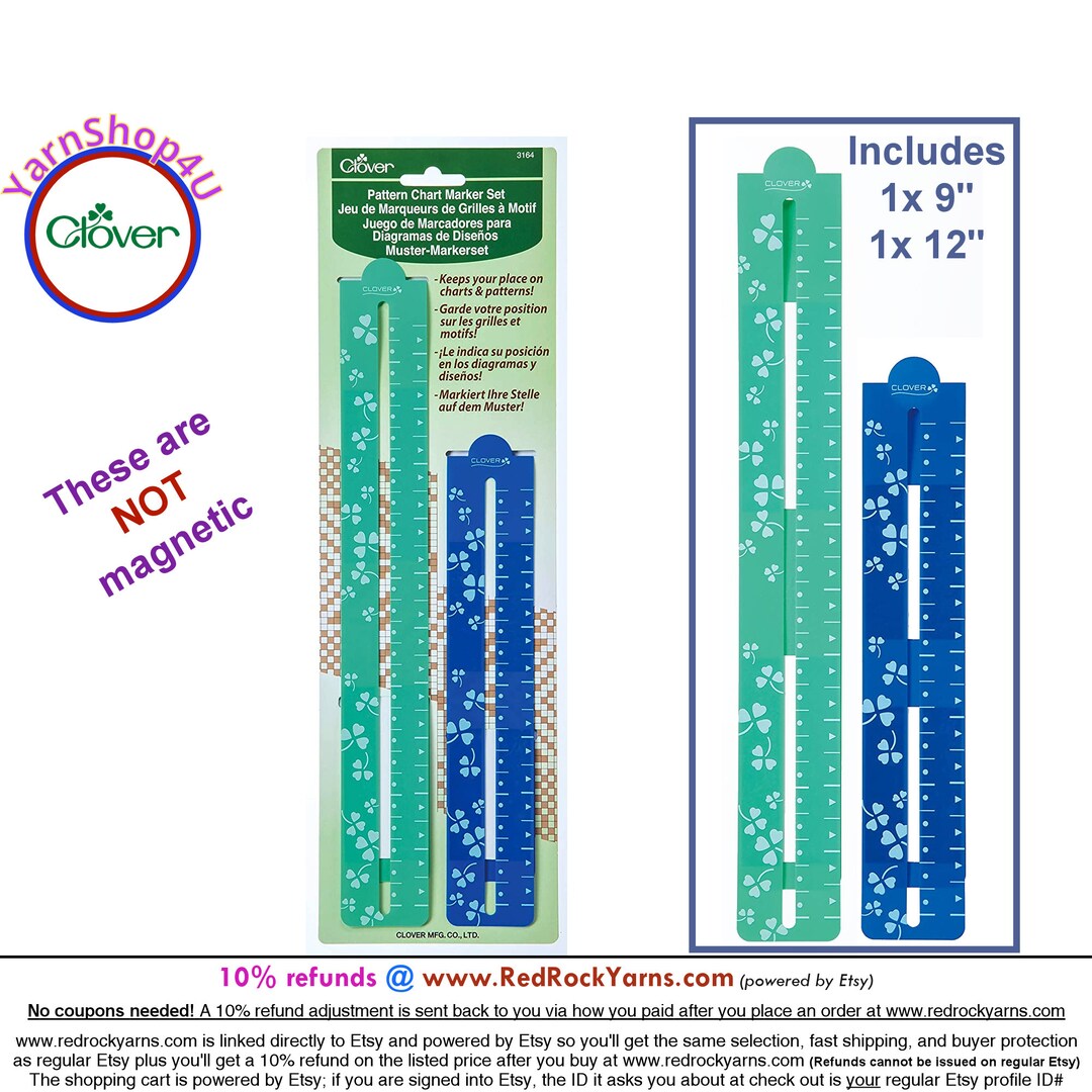 Knit & Crochet Pattern Chart Marker Set. Helps Keeps Your Place on ...