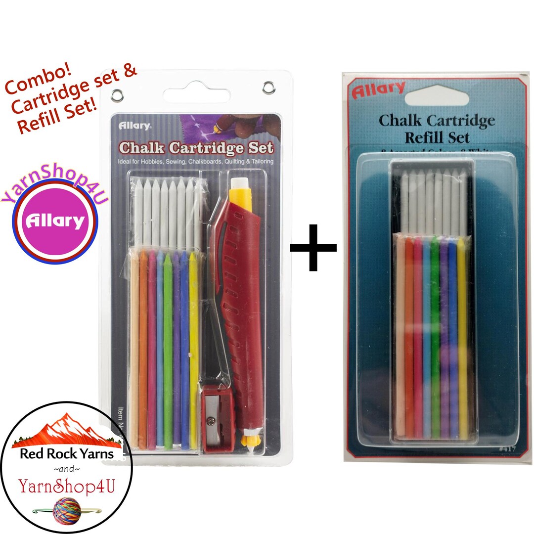 Allary Chalk Cartridge Set & Cartridge Refills. Cushion Grip Chalk Pen ...