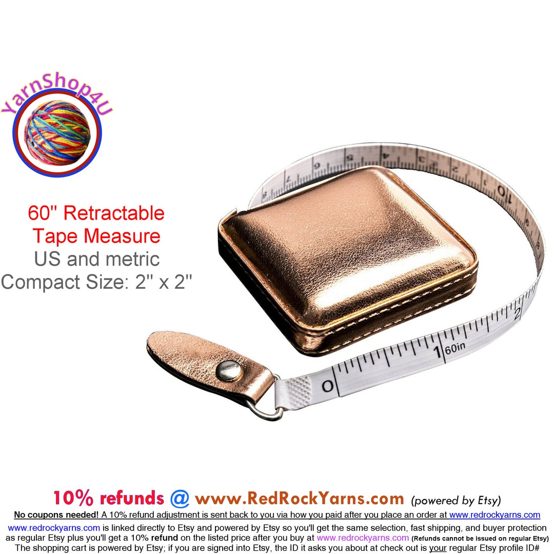 Retractable Tape Measure. 60" Long With US and Metric Measurements ...