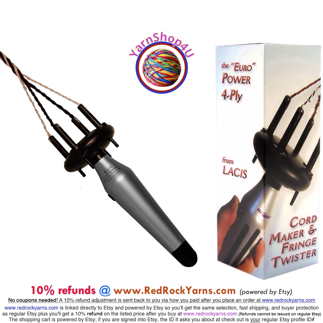 Lacis Cord Maker & Fringe Twister II - Twist 2, 3 or 4 Lengths of Yarn ...