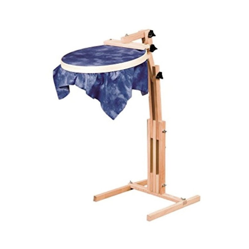 Universal Craft Stand. Frank Edmunds Wood Floor Stand for Hoops ...