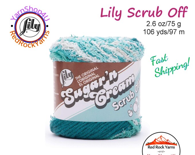 DEEP TURQUOISE Lily Scrub off - 2.6oz | 106yds of Lily Sugar'n Cream ...