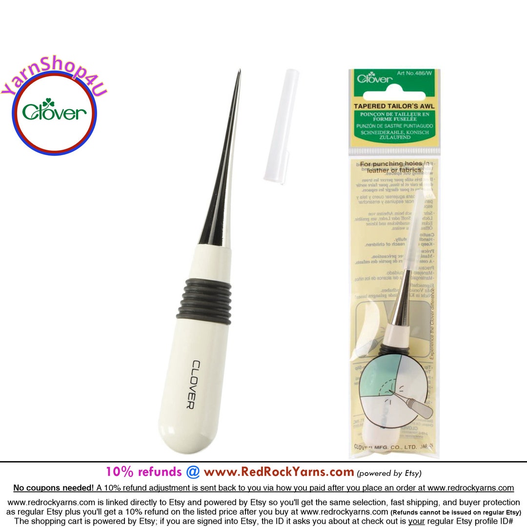 Tapered Tailor's Awl - for Punching Holes in Leather and Fabrics ...