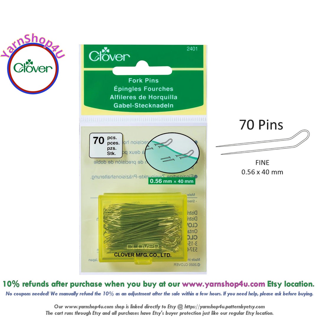 70 Fork Pins Clover Steel U-shape Fine Pins in a Reusable - Etsy