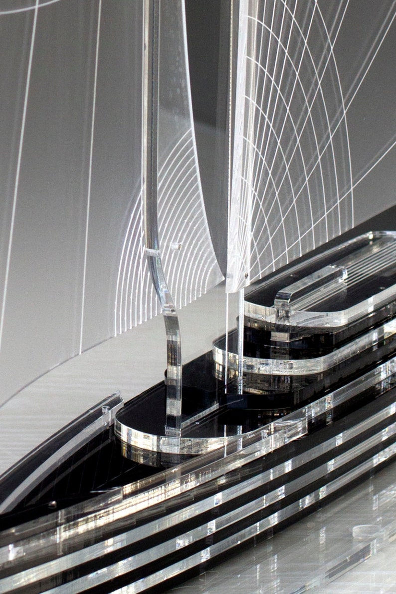 Yacht Model Table Sculpture - Etsy