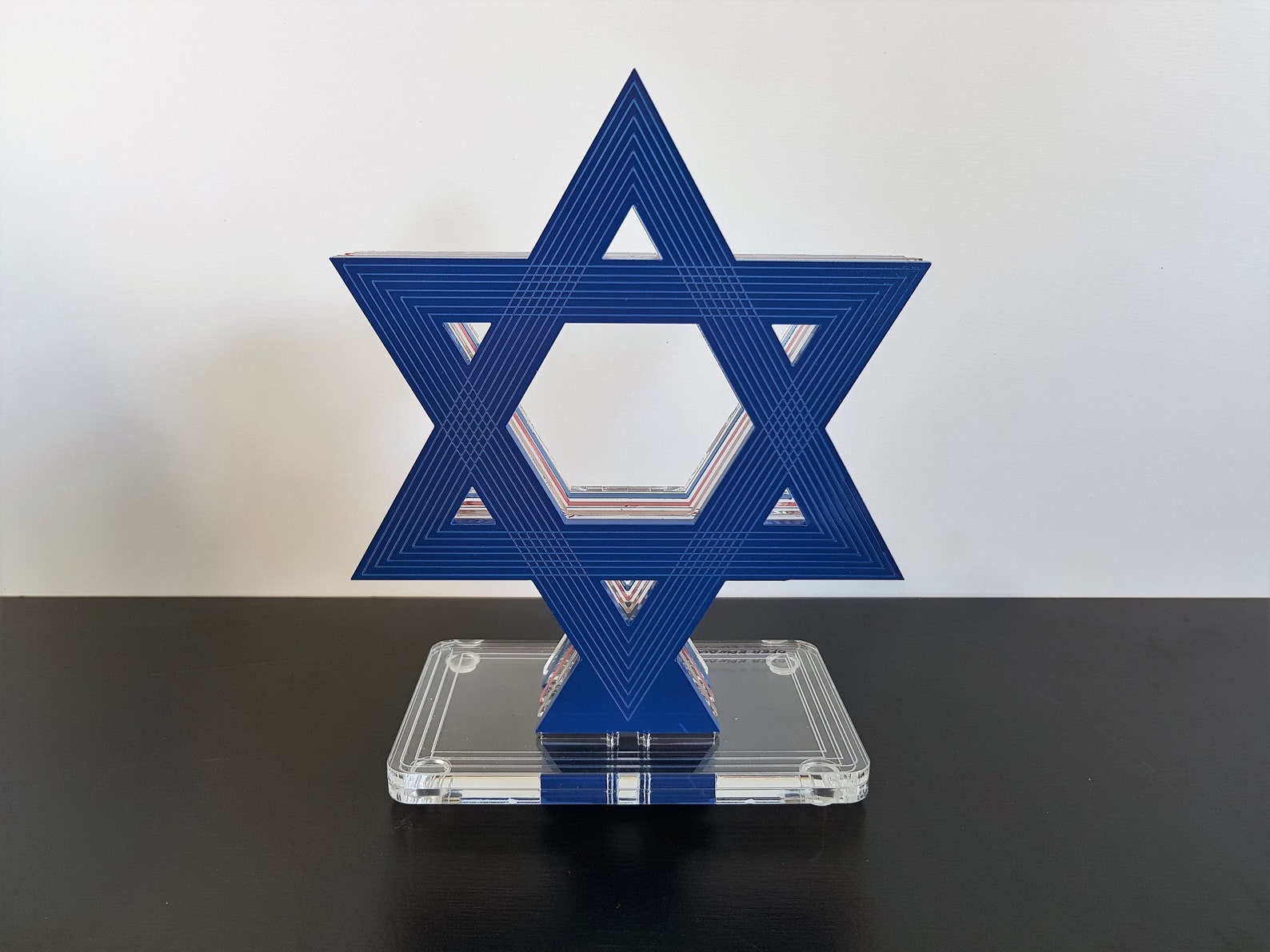 Blue Magen David Star of David Sculpture | Etsy