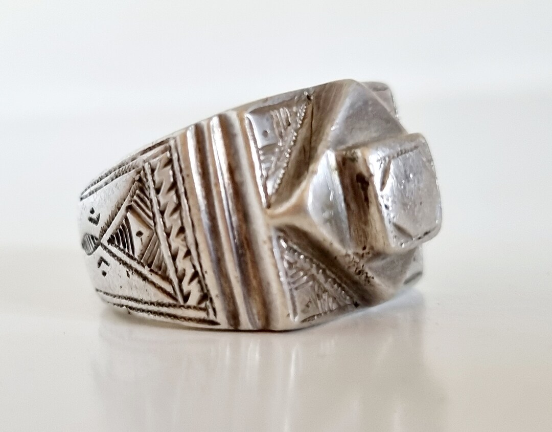 West Africa - Authentic Tuareg High Grade Silver Ring From Niger ...