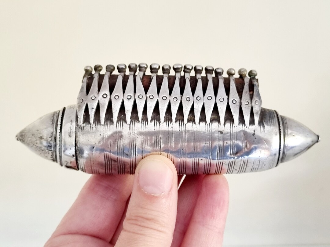 Antique South Indian High Grade Silver Openable Prayer Box, Indian ...