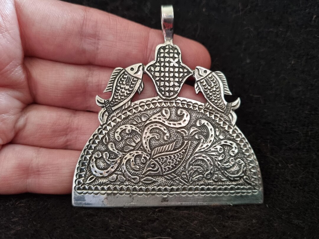 RESERVED for E.B. Antique Berber High Grade Silver Namli Amulet From ...