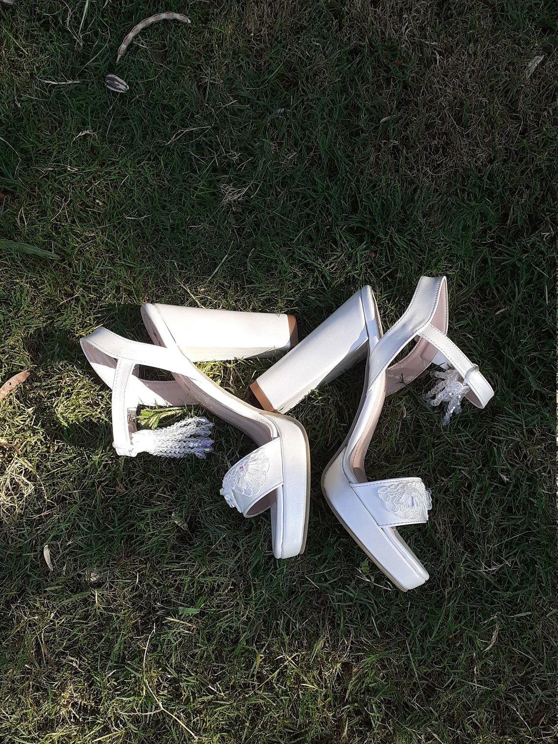 Ivory Lace Wedding Shoes High Heels Wedding Shoes With - Etsy