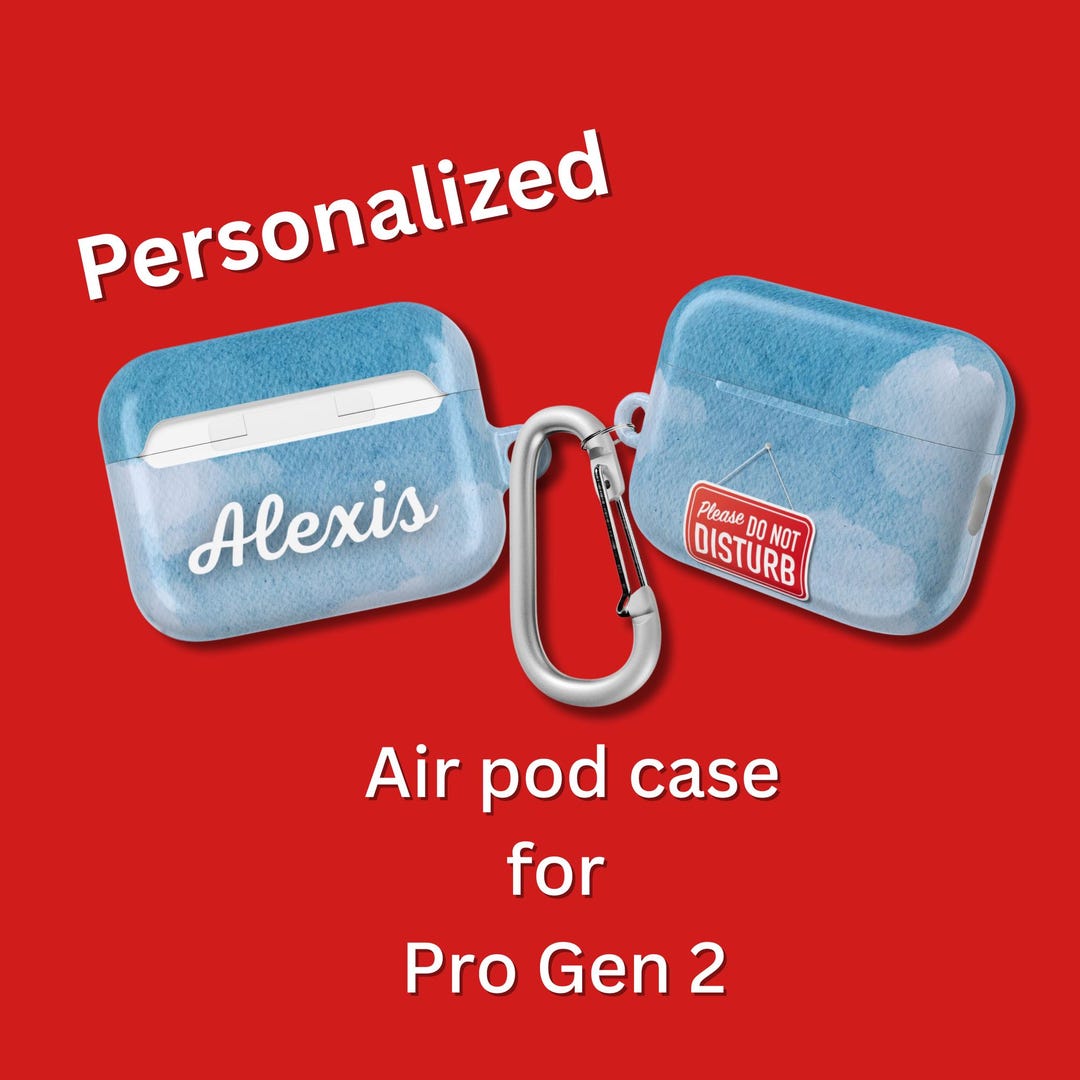 Custom AirPod Pro Gen 2 Case With Name Personalized Do Not Disturb ...
